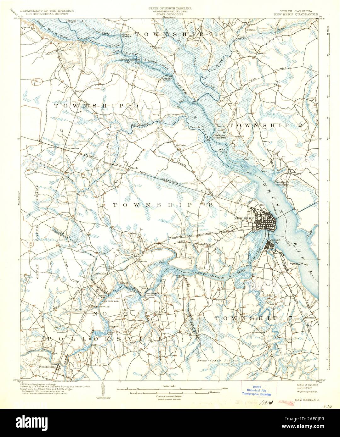 New bern map hi-res stock photography and images - Alamy