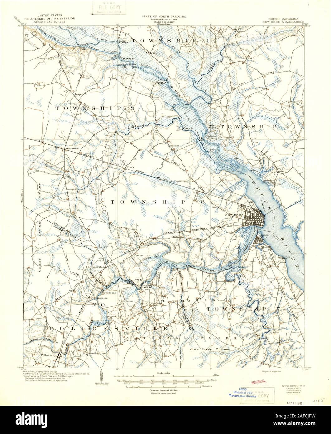 New bern map hi-res stock photography and images - Alamy