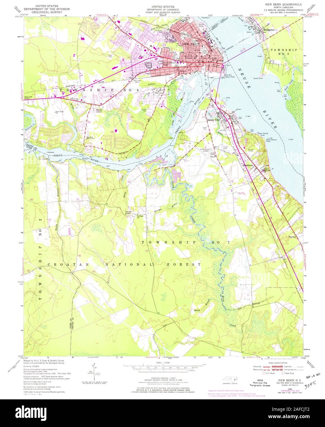 New bern map hi-res stock photography and images - Alamy