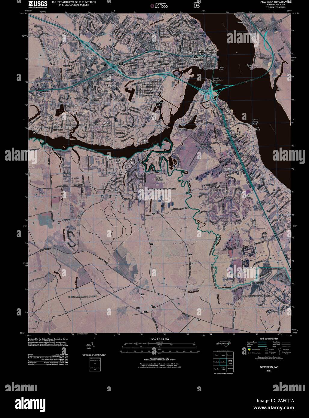 New bern map hi-res stock photography and images - Alamy