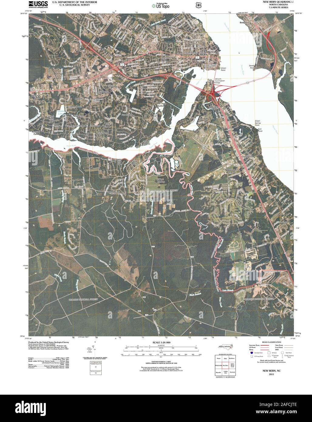 New bern map Cut Out Stock Images & Pictures - Alamy