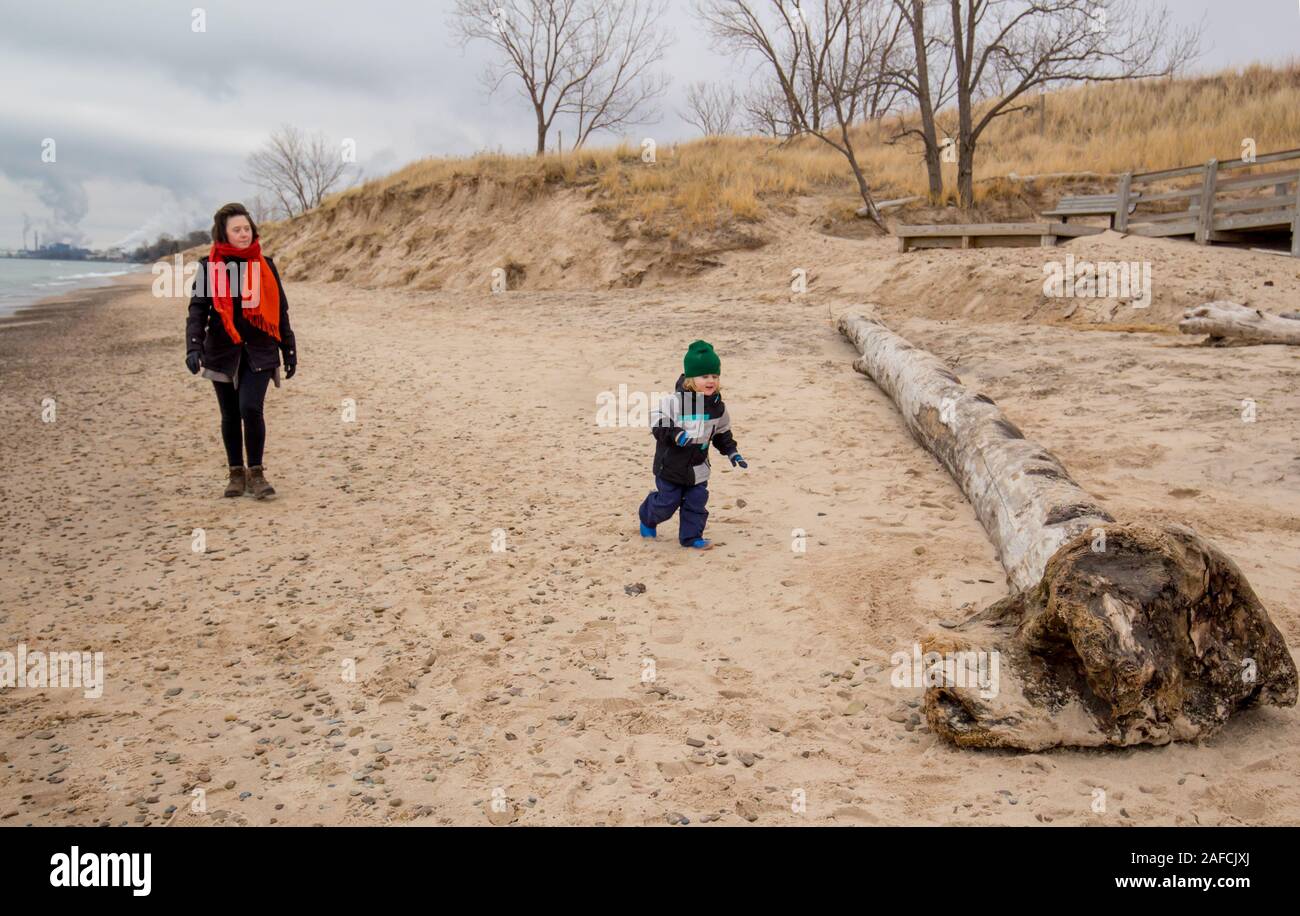 Indiana Dunes state and national park in the fall Stock Photo - Alamy