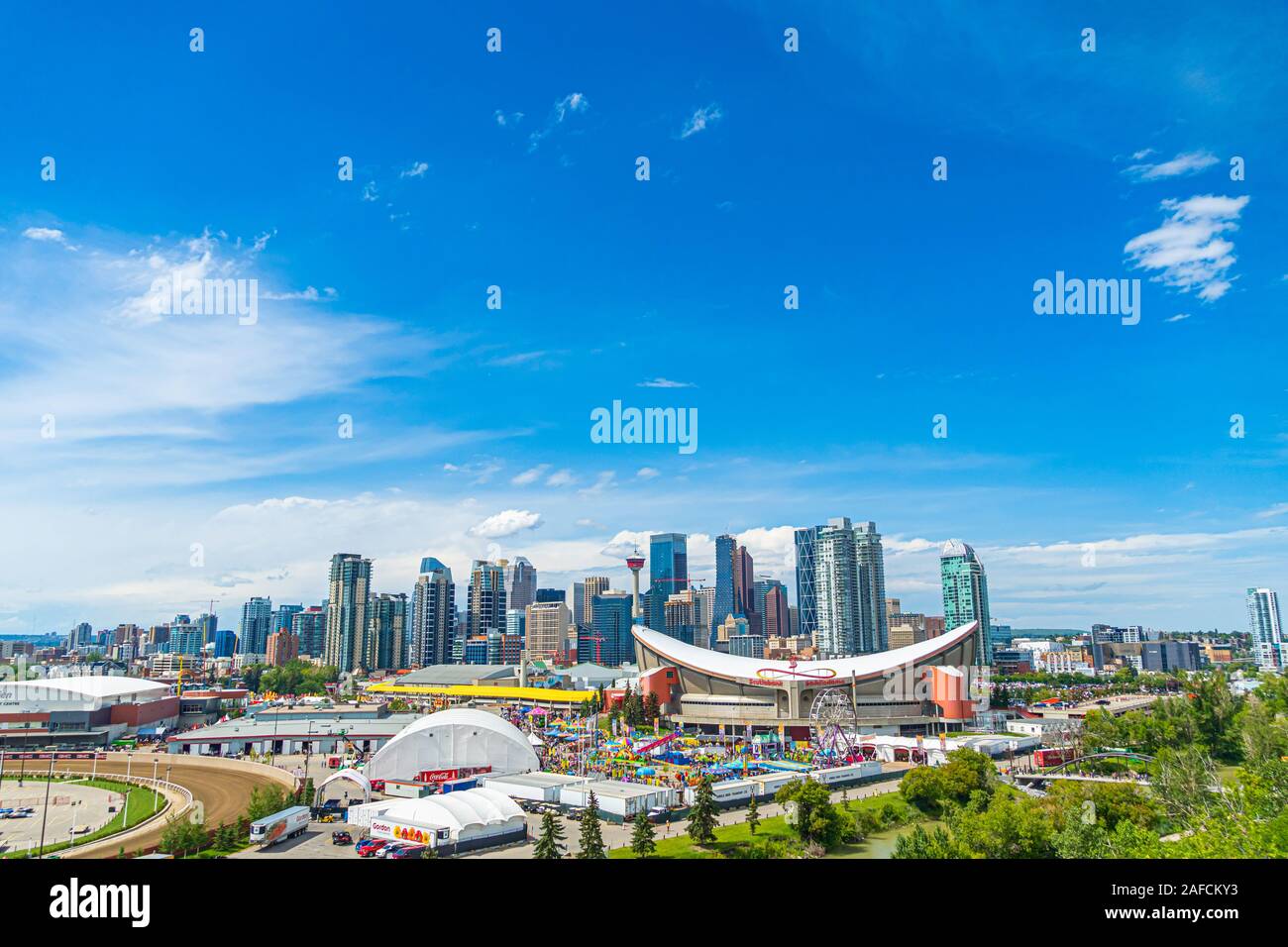 13 July 2017 - Calgary, Alberta, Canada - The Calgary Stampede Grounds ...