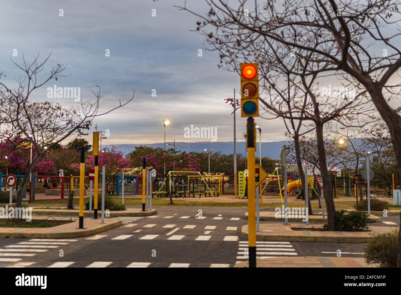 Training drive for children. Traffic educational experience - practice ...