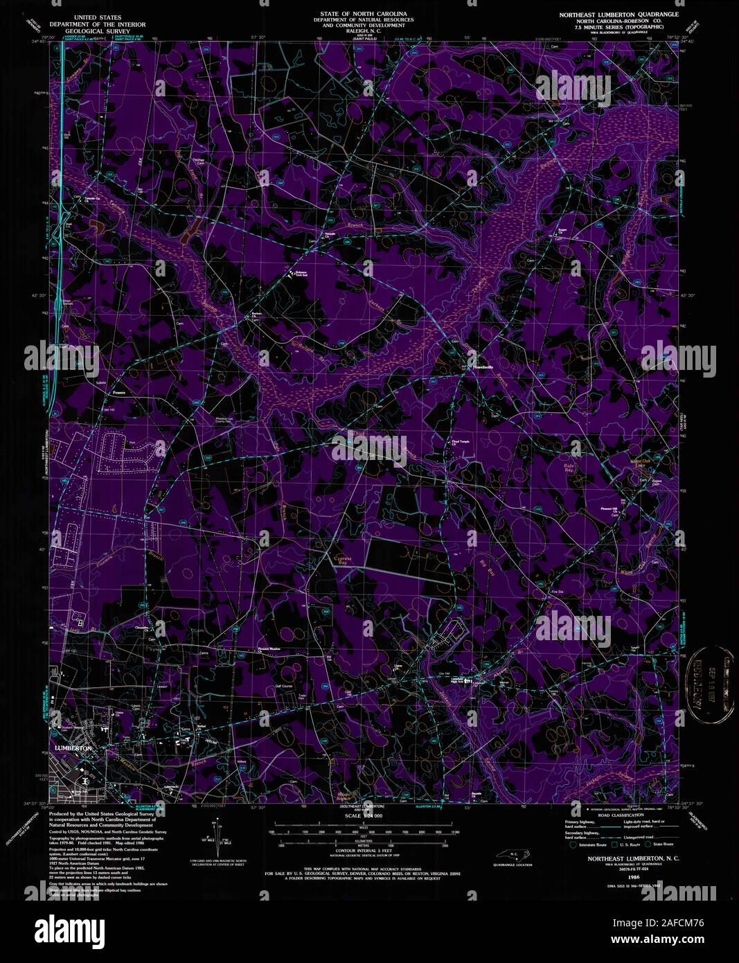 Map of lumberton hi-res stock photography and images - Alamy