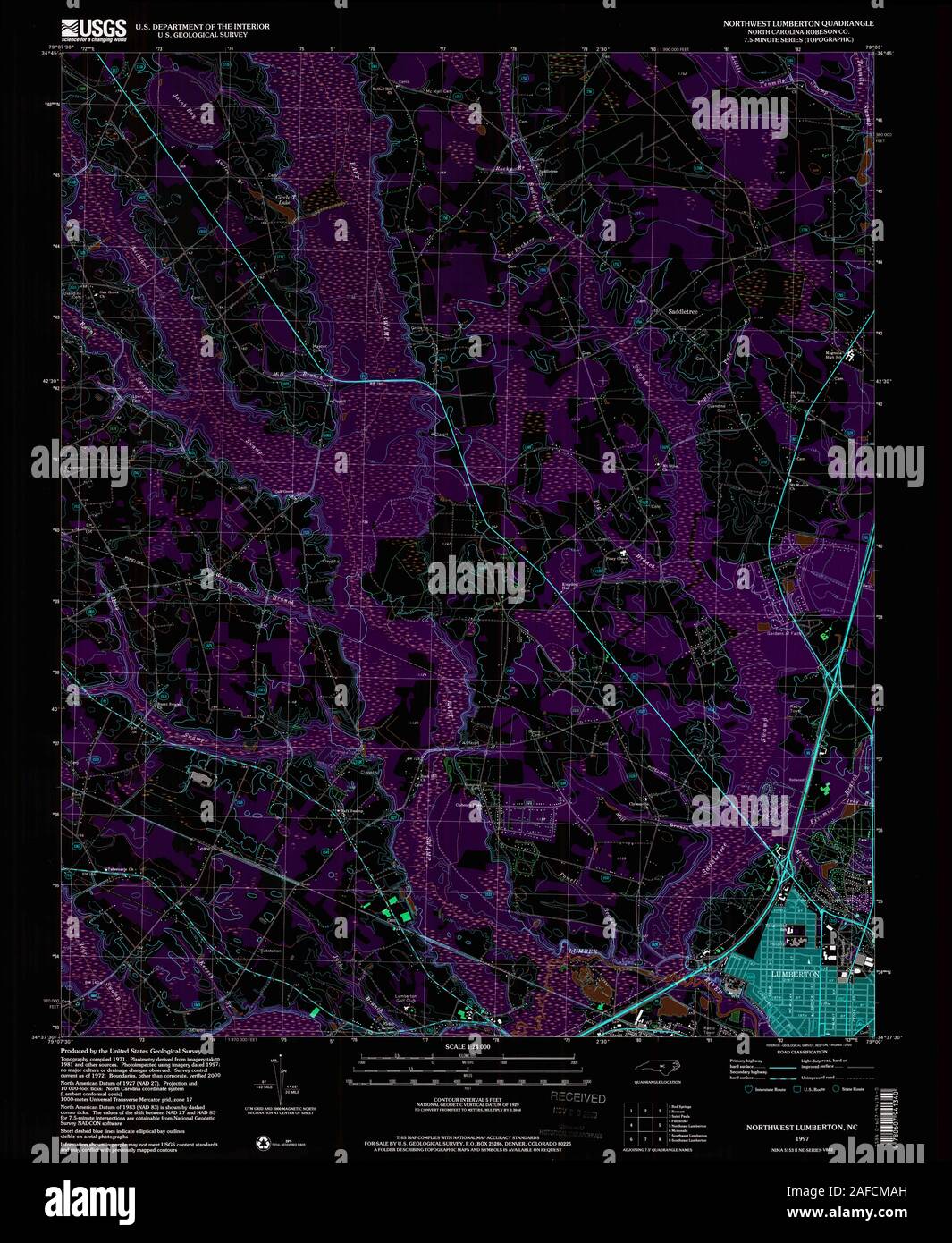 Map of lumberton hi-res stock photography and images - Alamy