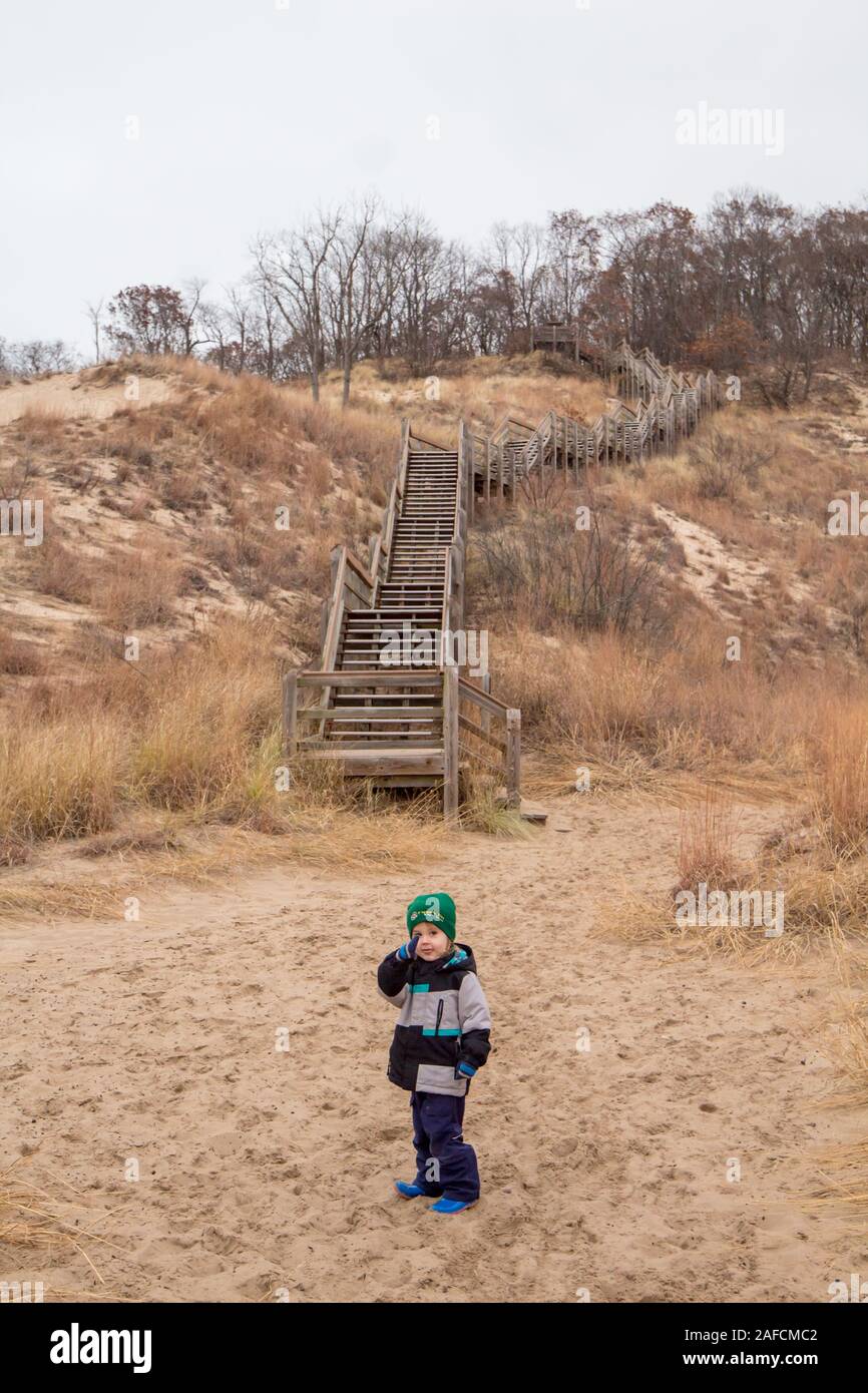 Indiana Dunes state and national park in the fall Stock Photo - Alamy