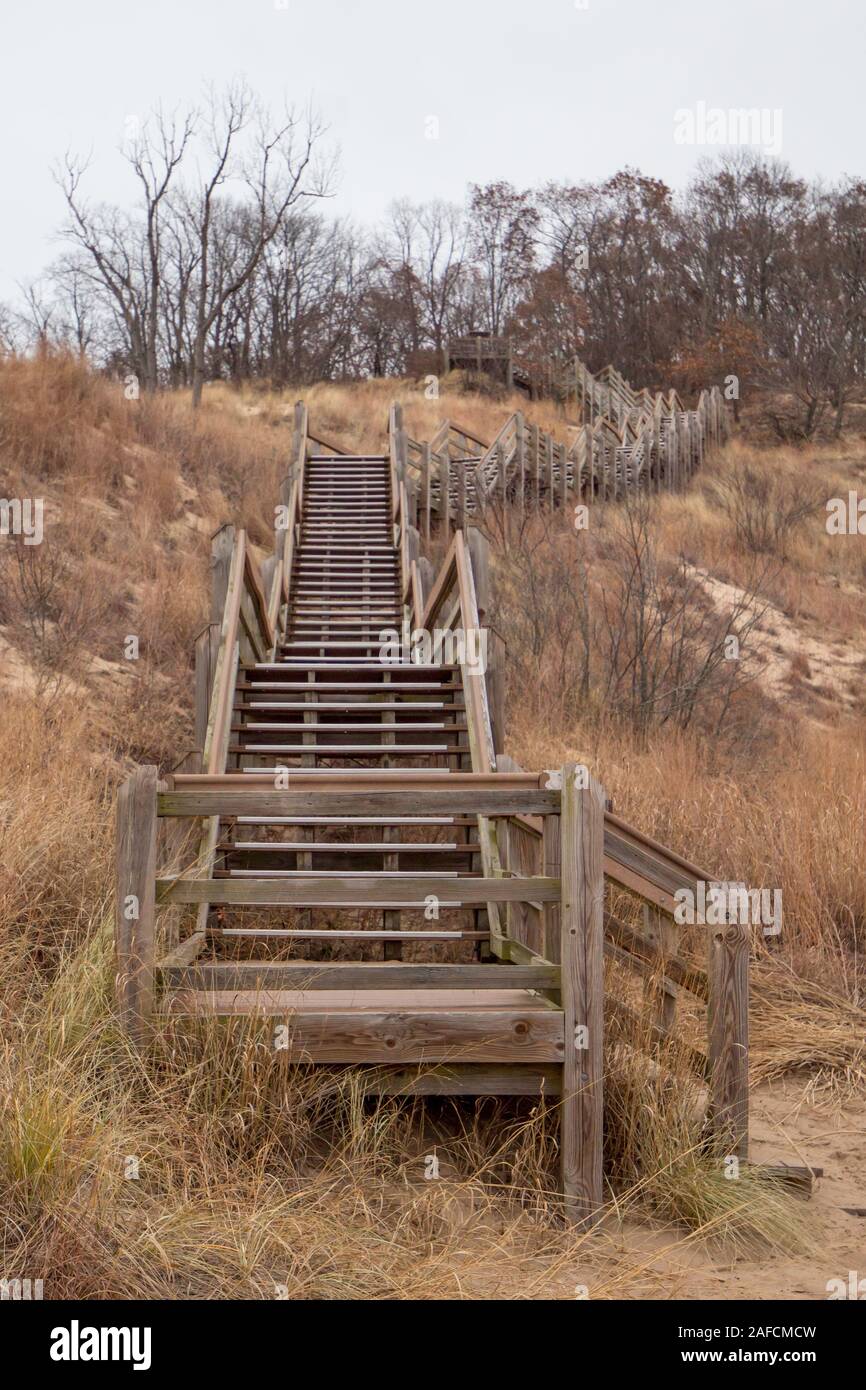 Indiana Dunes state and national park in the fall Stock Photo - Alamy