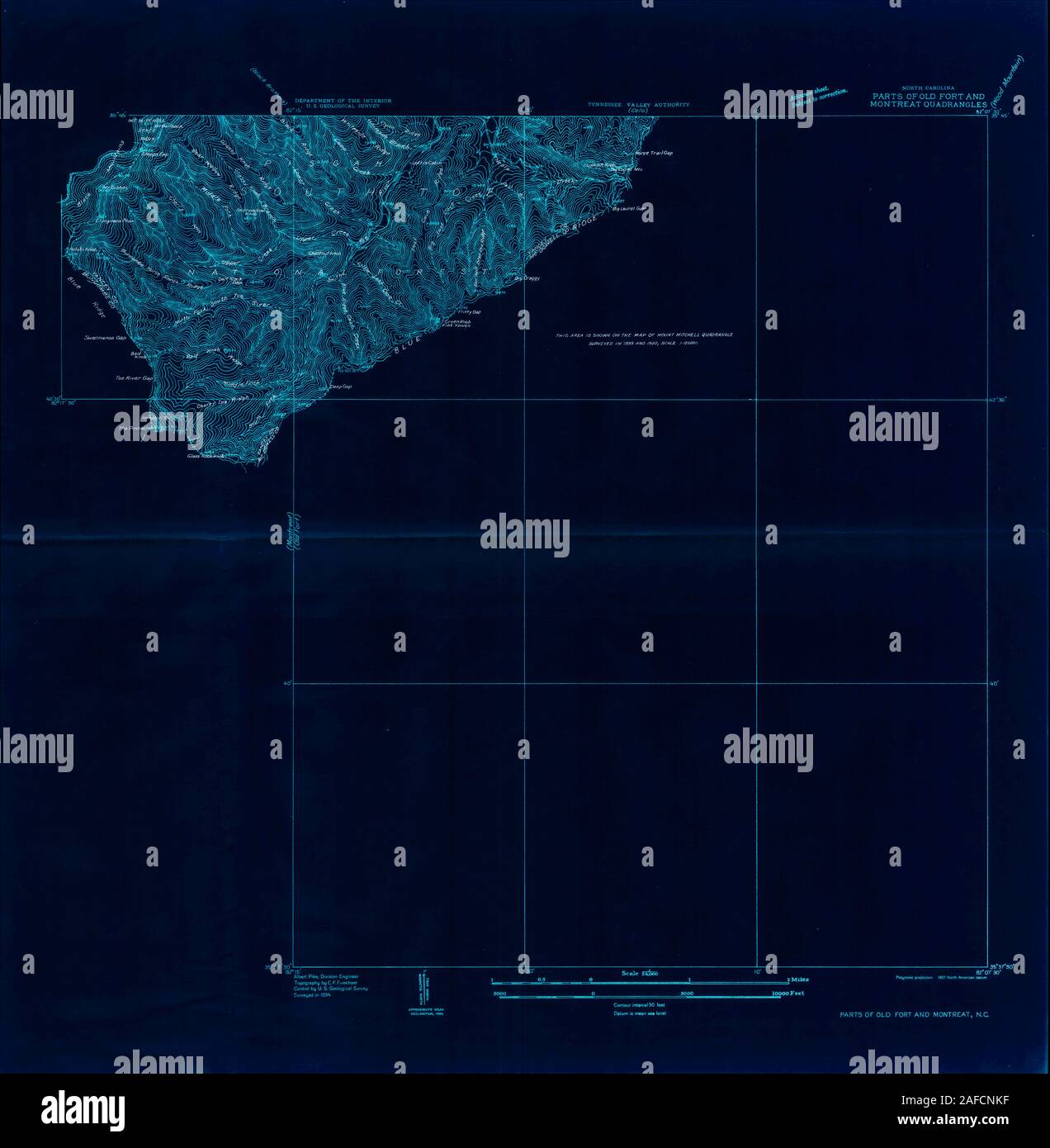 USGS TOPO Map North Carolina NC Parts Of Old Fort and Montreat 163557 ...
