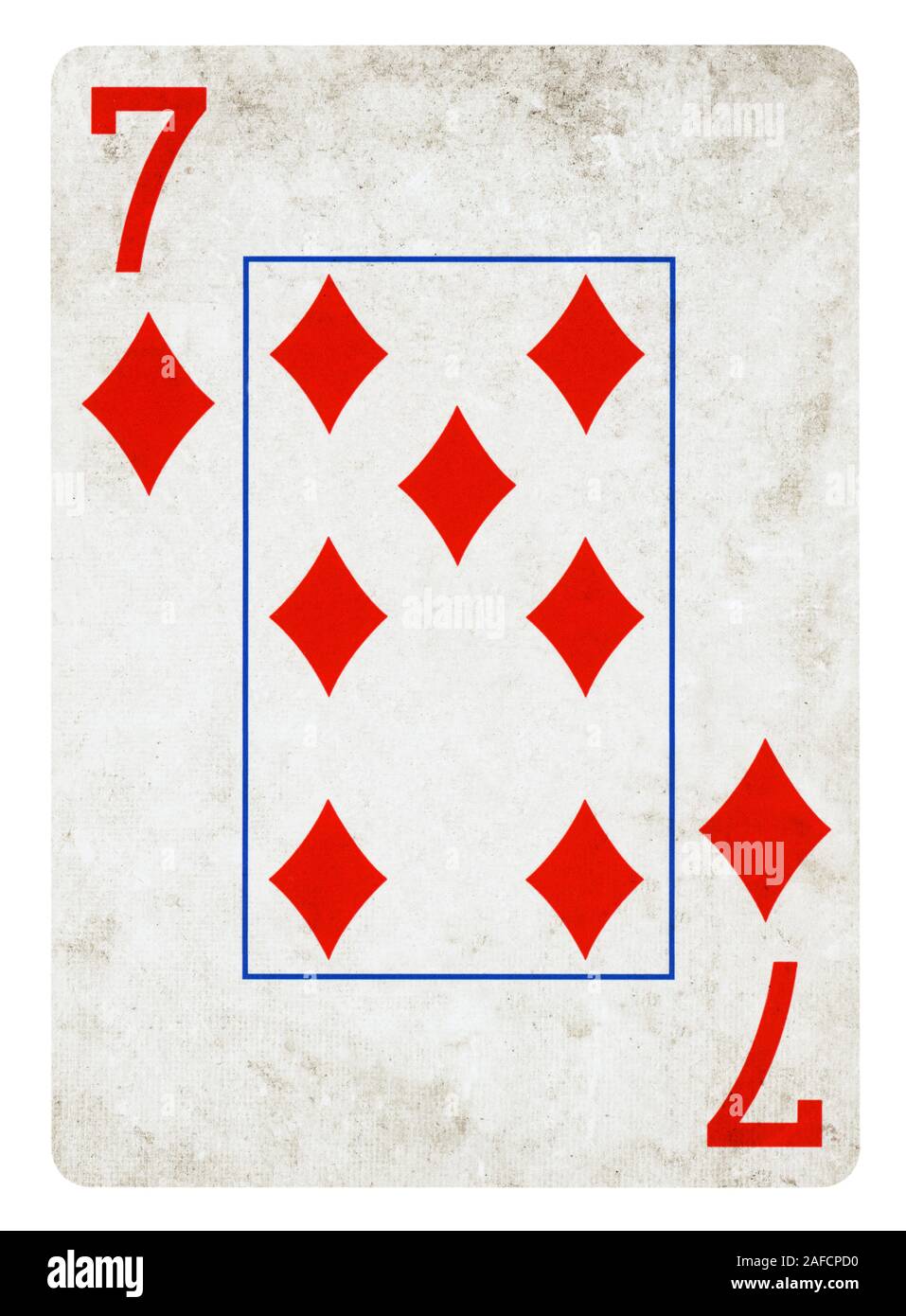 Seven of diamonds playing card Stock Photo Alamy