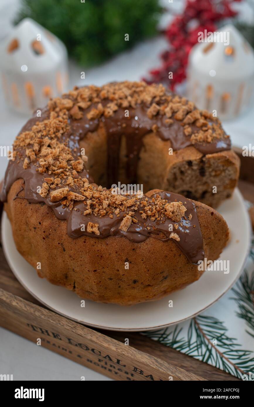 Christmas Sponge Cake Stock Photo - Alamy