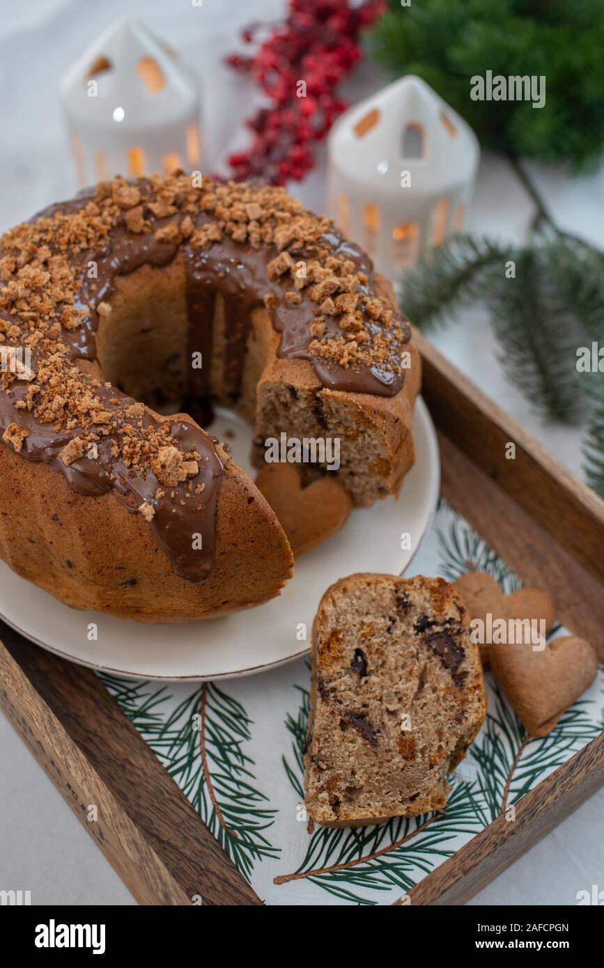 Christmas Sponge Cake Stock Photo - Alamy