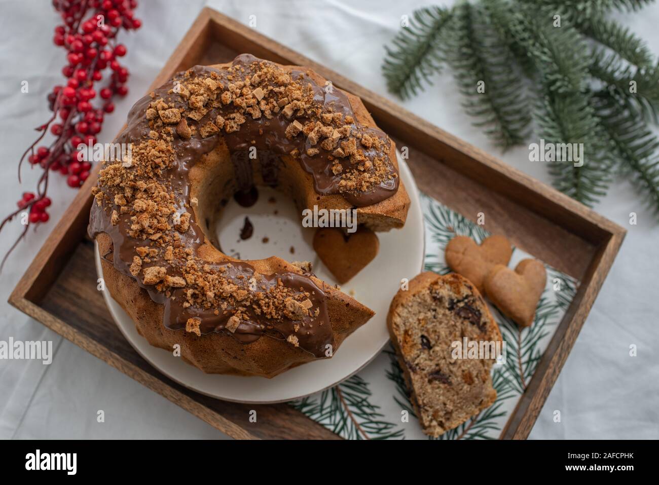 Christmas Sponge Cake Stock Photo - Alamy