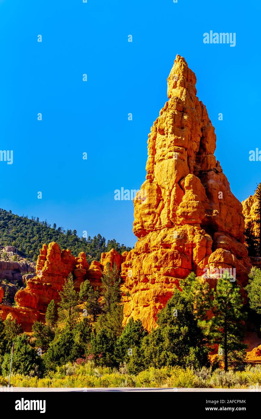 The Vermilion Colored Hoodoos of the Red Sandstone mountains in Red ...