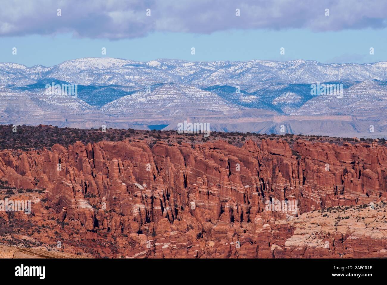 Fiery Furnace area seen from Panorama Point across the Salt Valley Wash ...