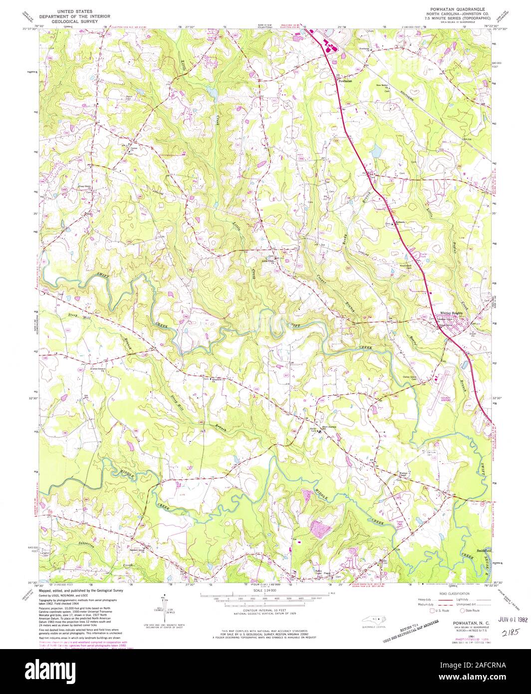 Powhatan map hi-res stock photography and images - Alamy