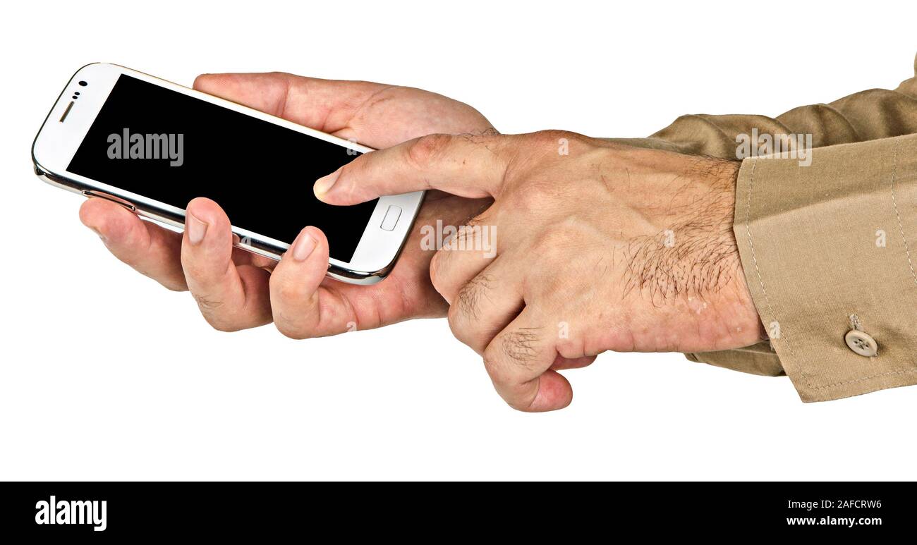 Smartphone in hand Stock Photo - Alamy