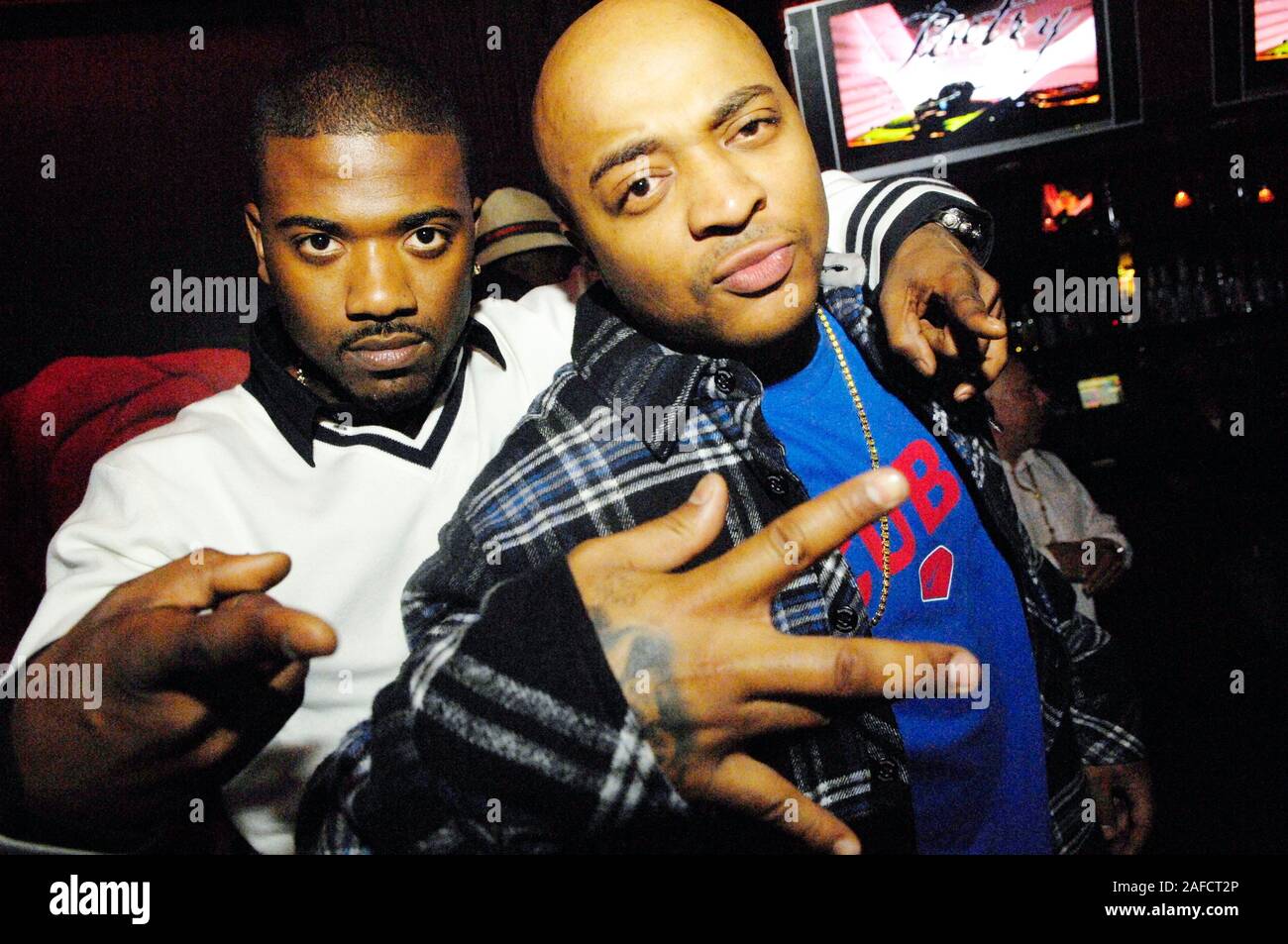 Actor / Singer Ray J and Rapper 40 Glocc at Poetry Nightclub in Las ...