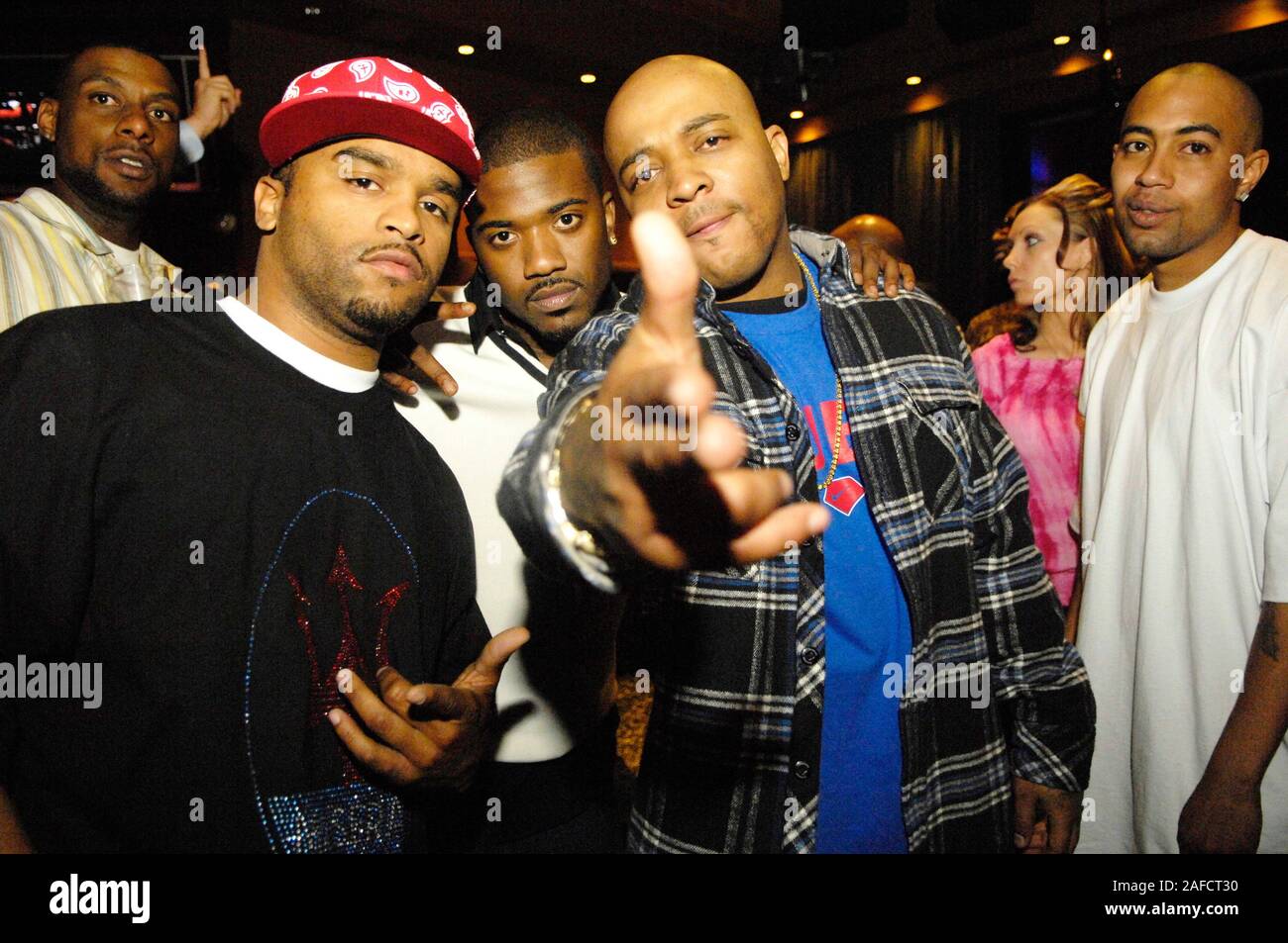 (L-R) Ricky Romance, Actor / Singer Ray J and Rapper 40 Glocc at Poetry ...