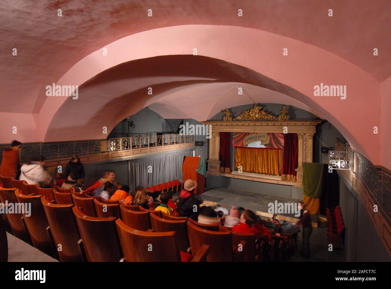 TORINO, ITALY - February 2008: Puppet Museum in the Gianduja Theatre, a ...