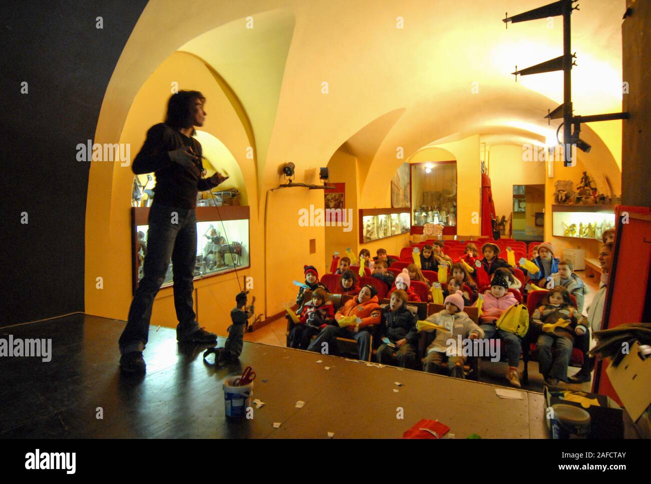 TORINO, ITALY - February 2008: Puppet Museum in the Gianduja Theatre, a ...