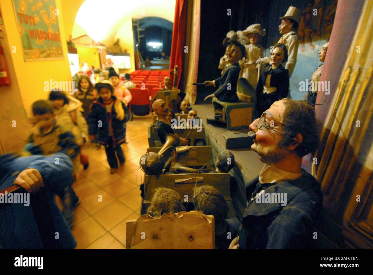 TORINO, ITALY - February 2008: Puppet Museum in the Gianduja Theatre, a ...