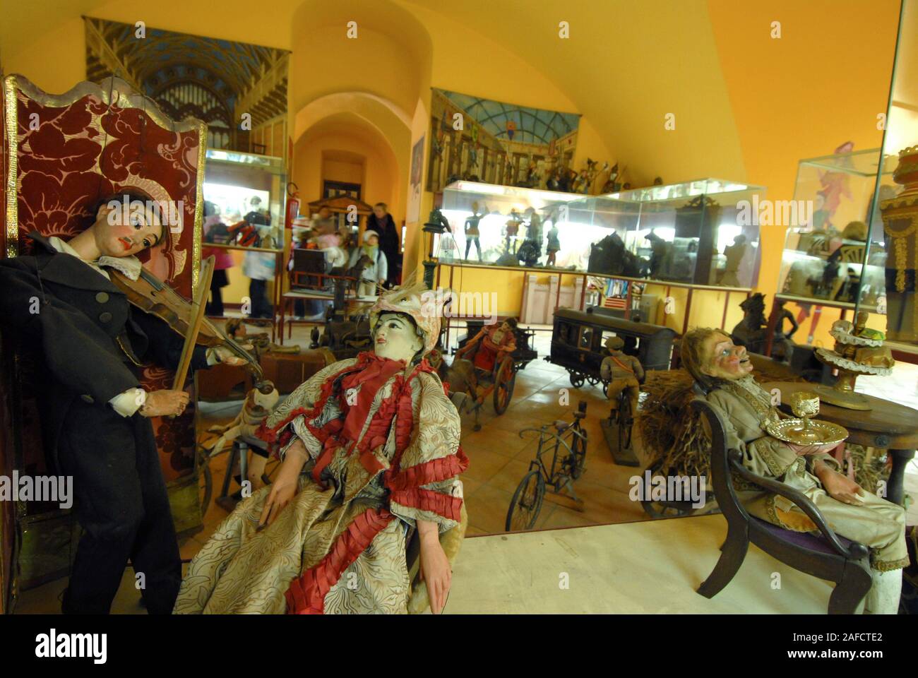 TORINO, ITALY - February 2008: Puppet Museum in the Gianduja Theatre, a ...