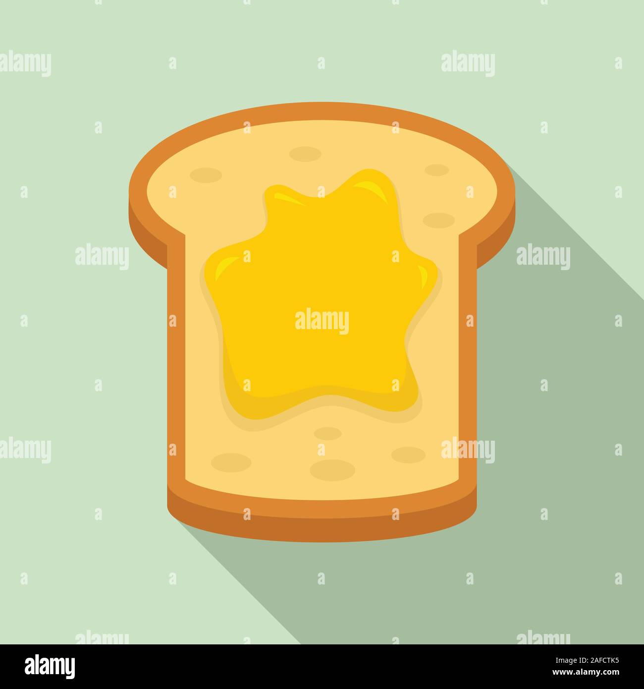 Jam toast icon. Flat illustration of jam toast vector icon for web ...