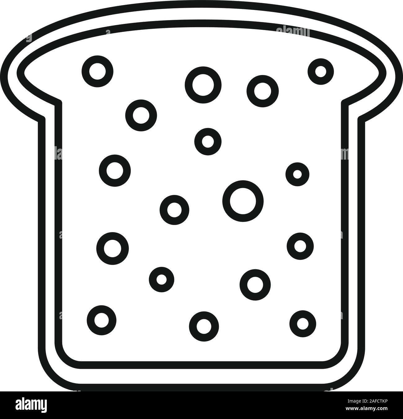 Toast icon. Outline toast vector icon for web design isolated on white ...