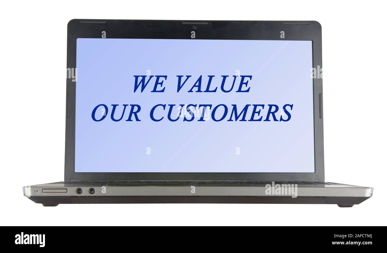 We value our customers Stock Photo - Alamy