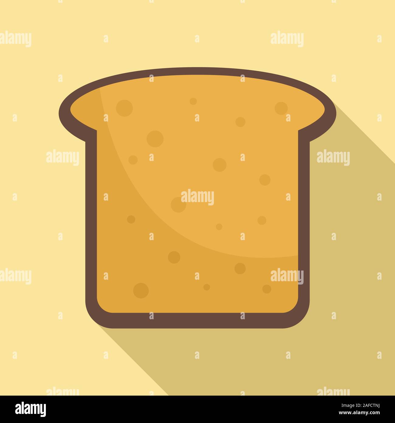 Toast icon. Flat illustration of toast vector icon for web design Stock ...