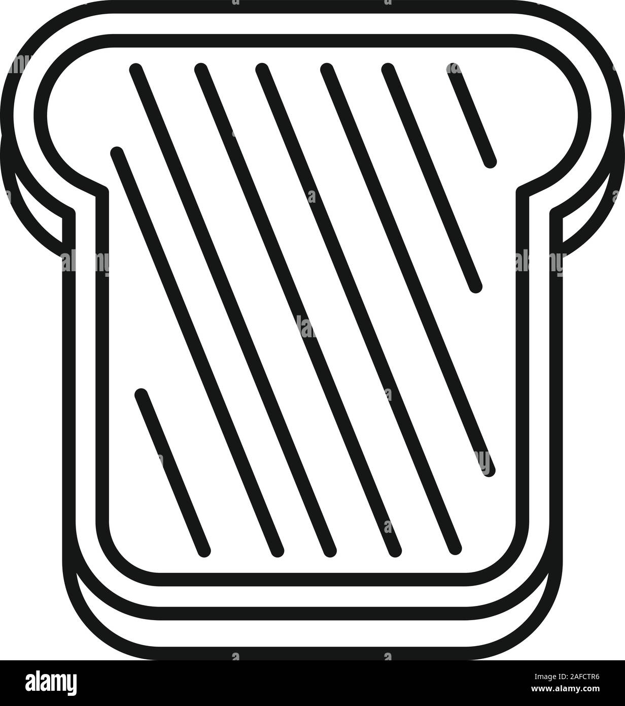 Bake toast icon. Outline bake toast vector icon for web design isolated ...