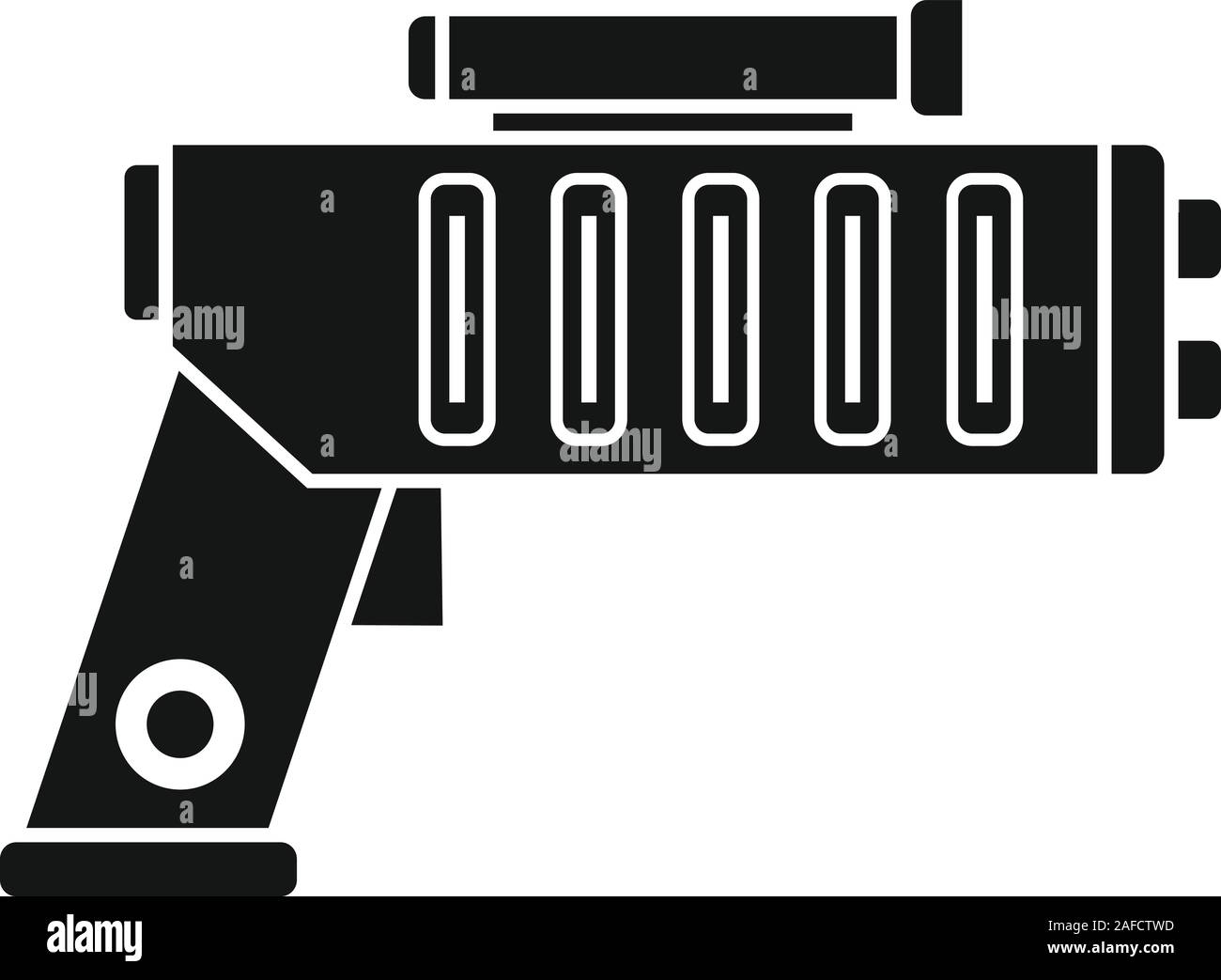 Weapon blaster icon. Simple illustration of weapon blaster vector icon ...