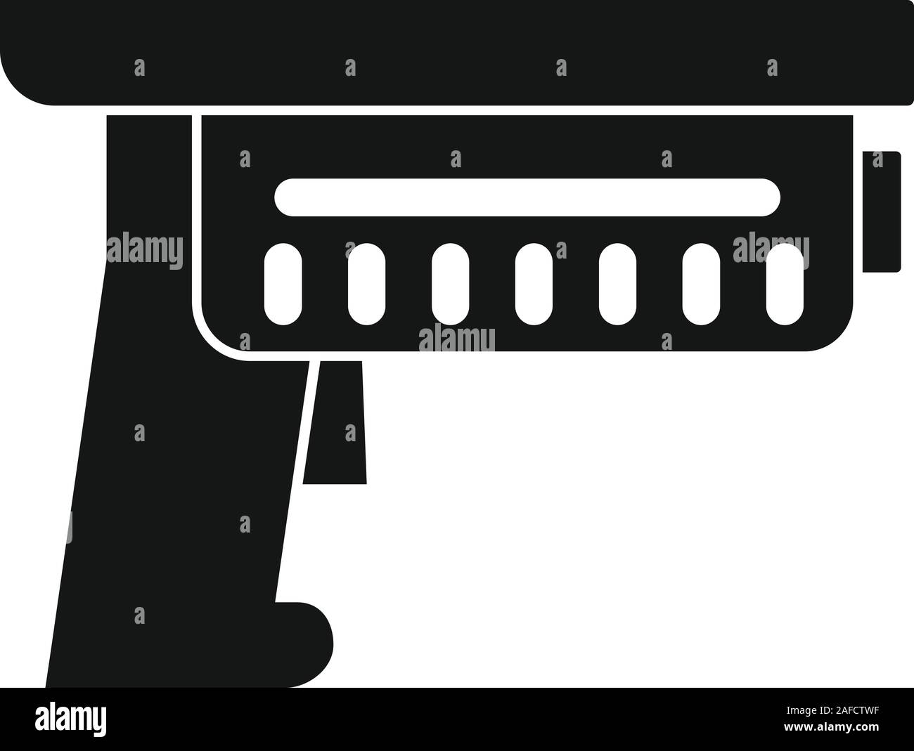 Alien blaster icon. Simple illustration of alien blaster vector icon ...