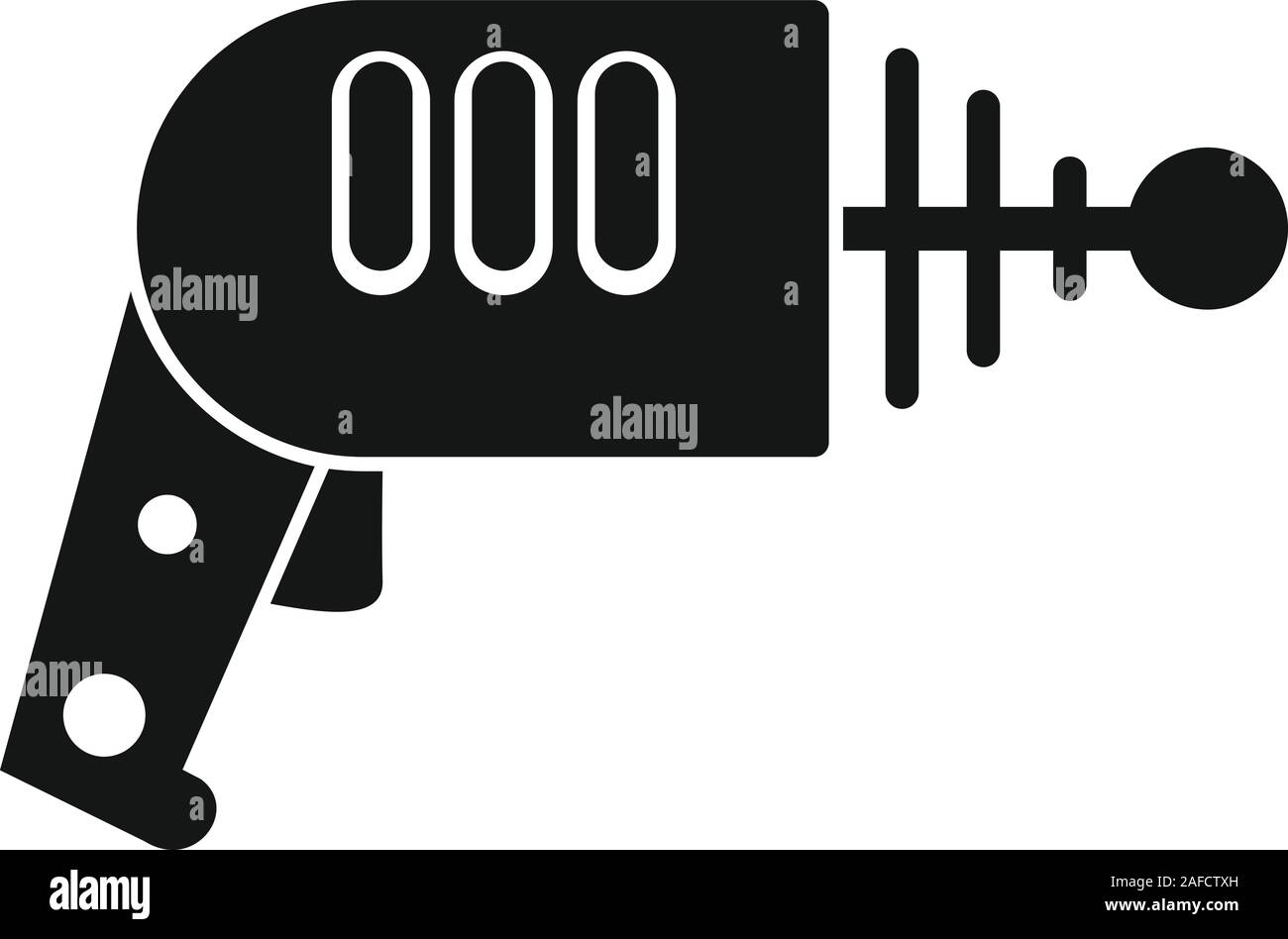 Space blaster icon. Simple illustration of space blaster vector icon ...