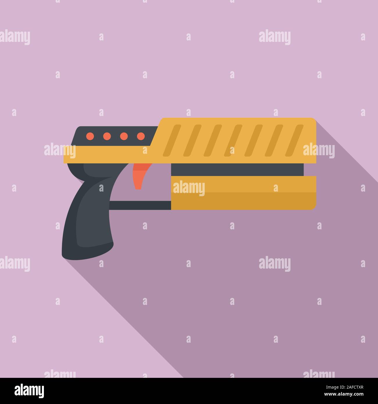 Raygun blaster icon. Flat illustration of raygun blaster vector icon ...