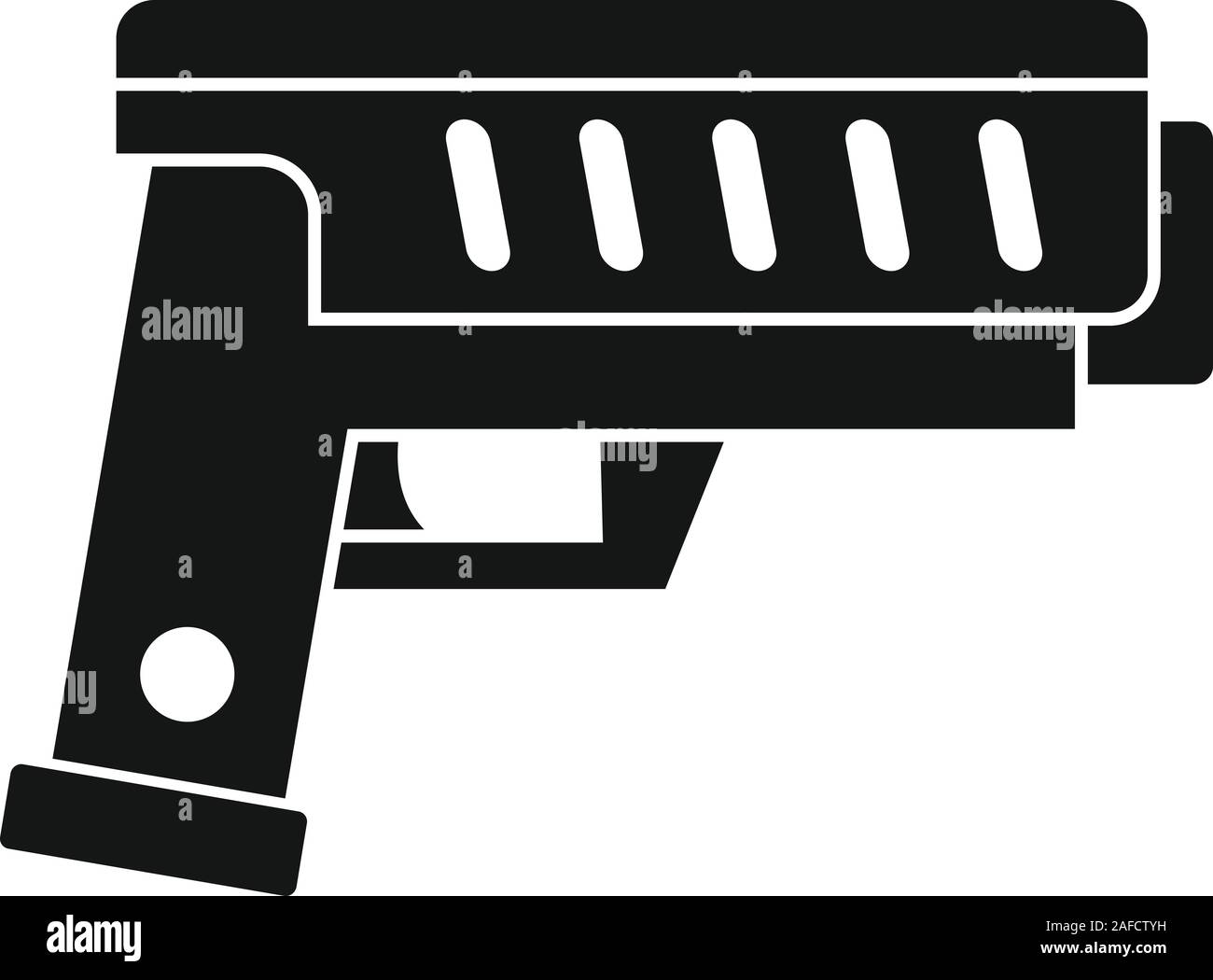 Combat blaster icon. Simple illustration of combat blaster vector icon ...