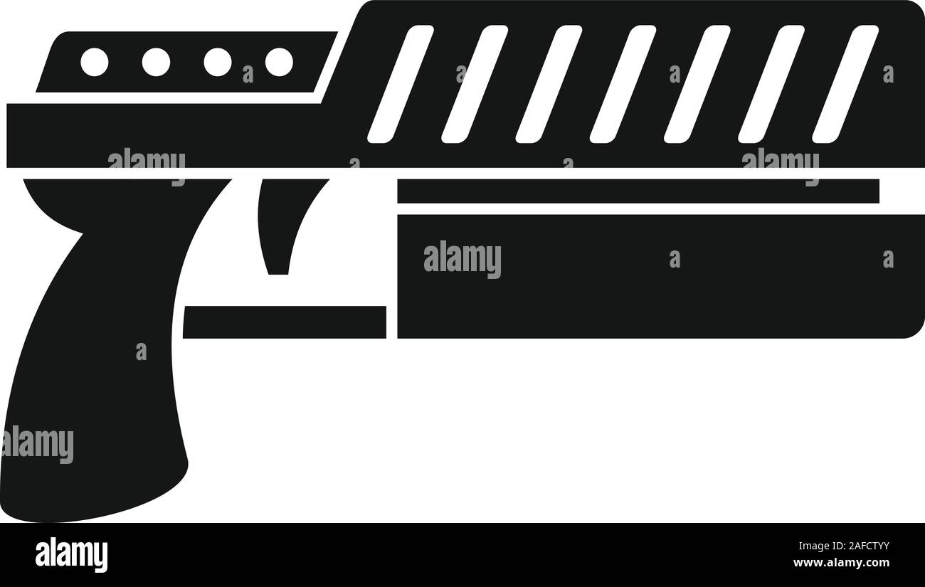 Raygun blaster icon. Simple illustration of raygun blaster vector icon ...