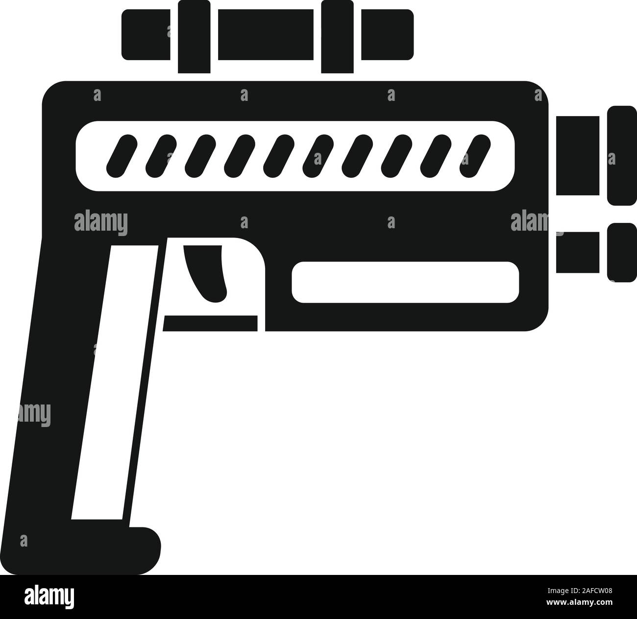 Pistol blaster icon. Simple illustration of pistol blaster vector icon ...