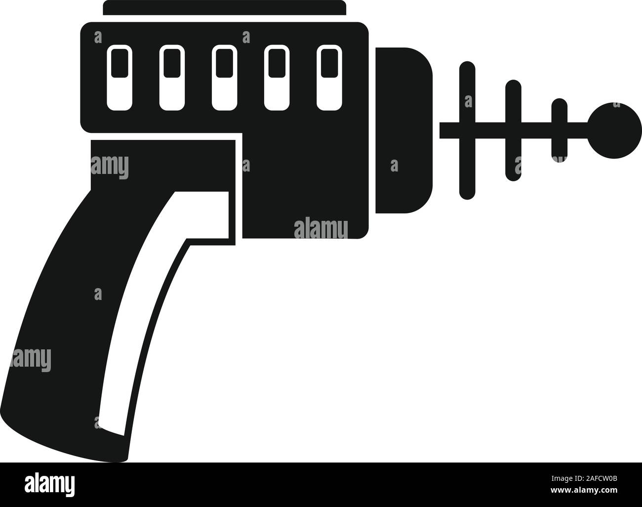 Laser blaster icon. Simple illustration of laser blaster vector icon ...
