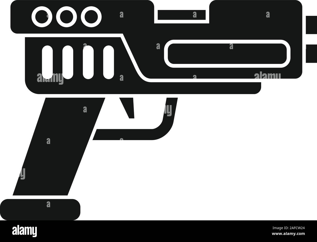 Automatic blaster icon. Simple illustration of automatic blaster vector ...