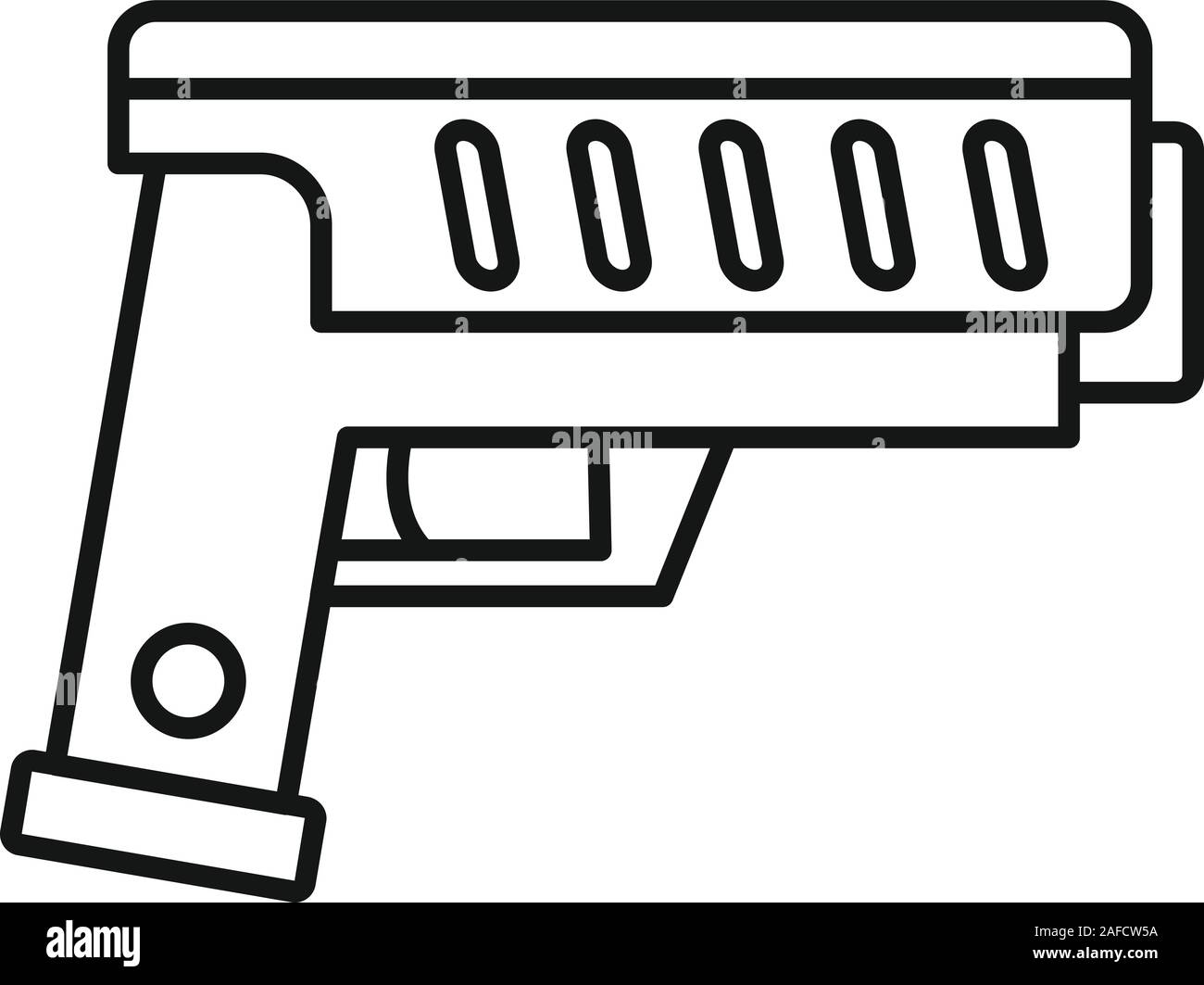 Combat blaster icon. Outline combat blaster vector icon for web design ...
