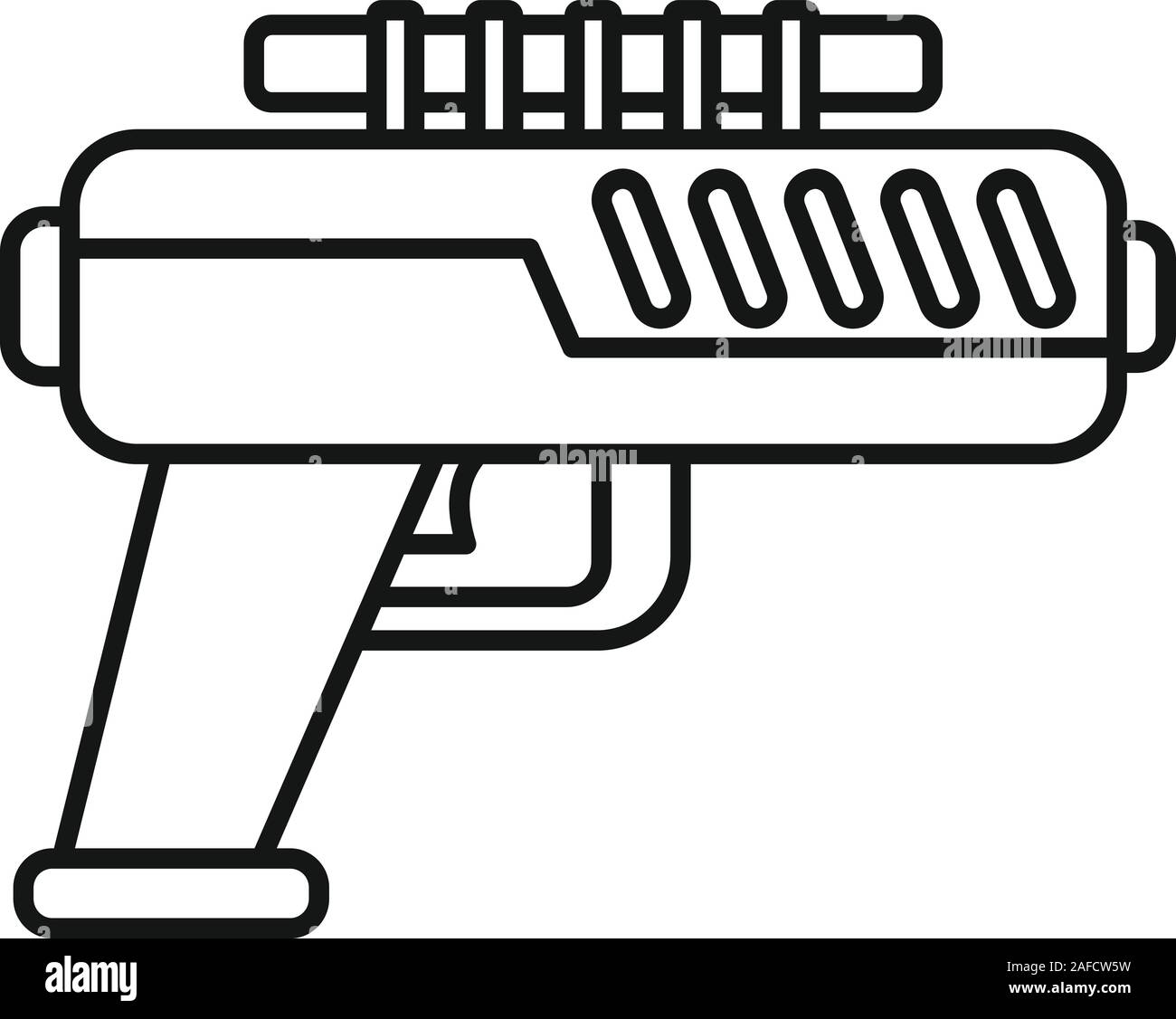 Blaster gun icon. Outline blaster gun vector icon for web design ...