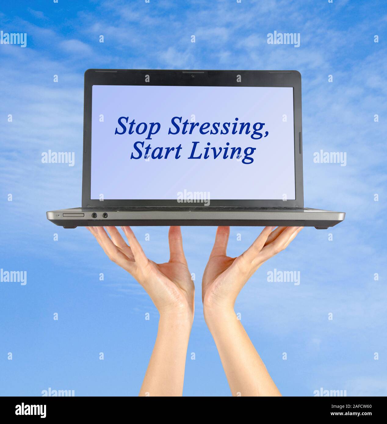 Stop Stressing. Start living Stock Photo - Alamy