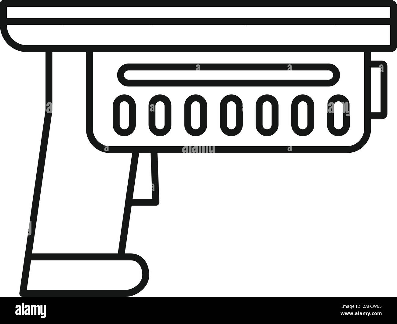 Alien blaster icon. Outline alien blaster vector icon for web design ...