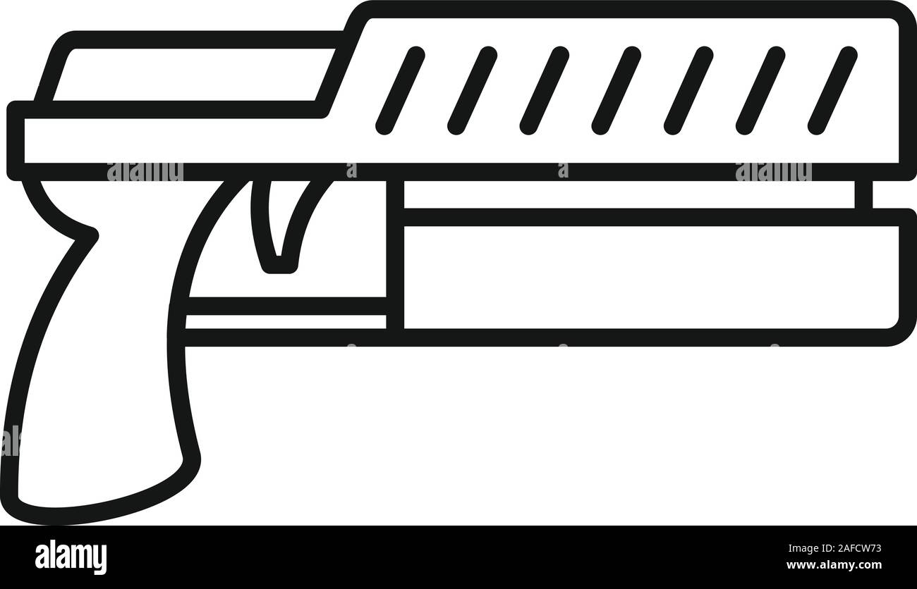 Raygun blaster icon. Outline raygun blaster vector icon for web design ...