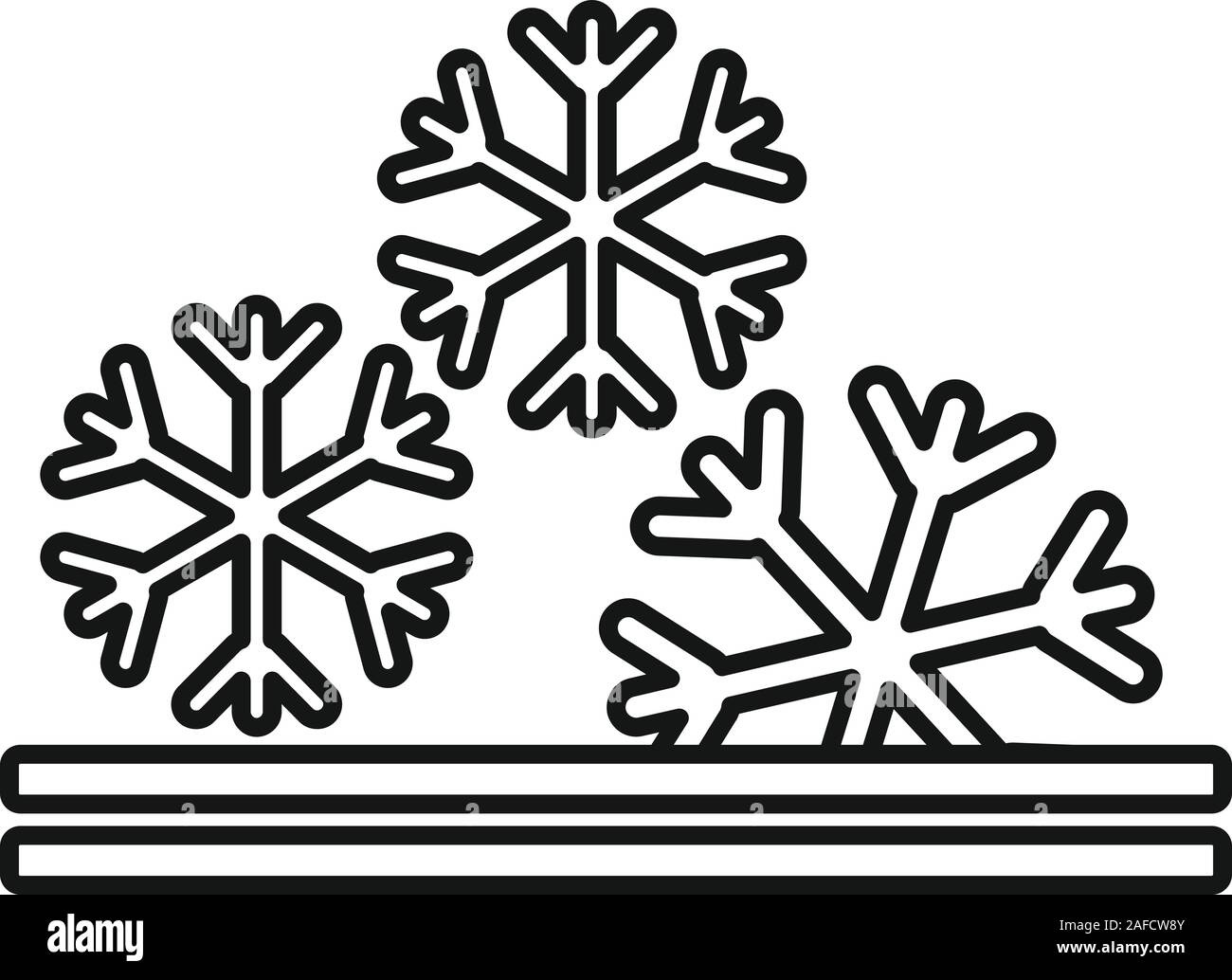 Winter fabric feature icon. Outline winter fabric feature vector icon ...
