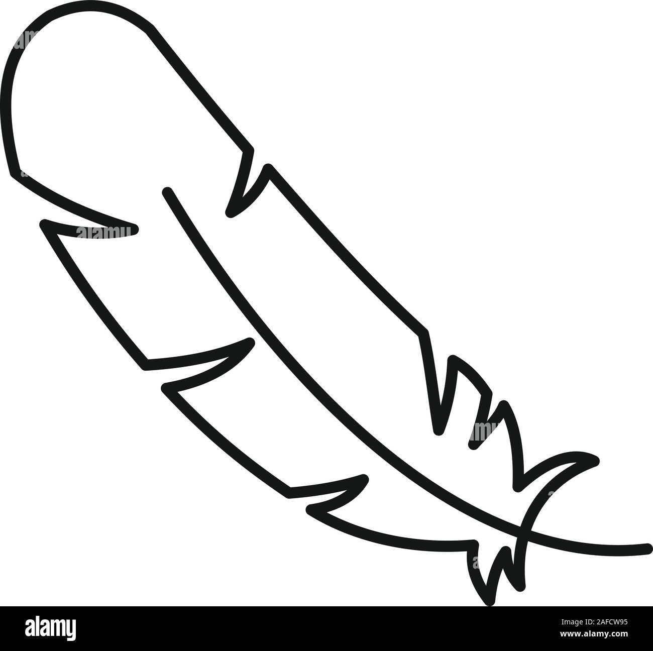 Feather fabric feature icon. Outline feather fabric feature vector icon ...