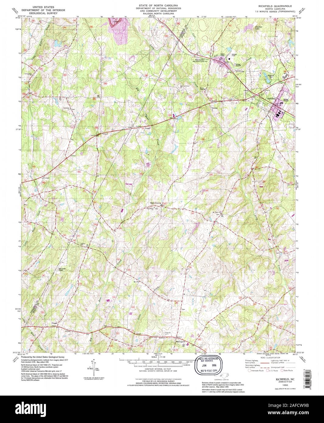 Map of richfield hi-res stock photography and images - Alamy