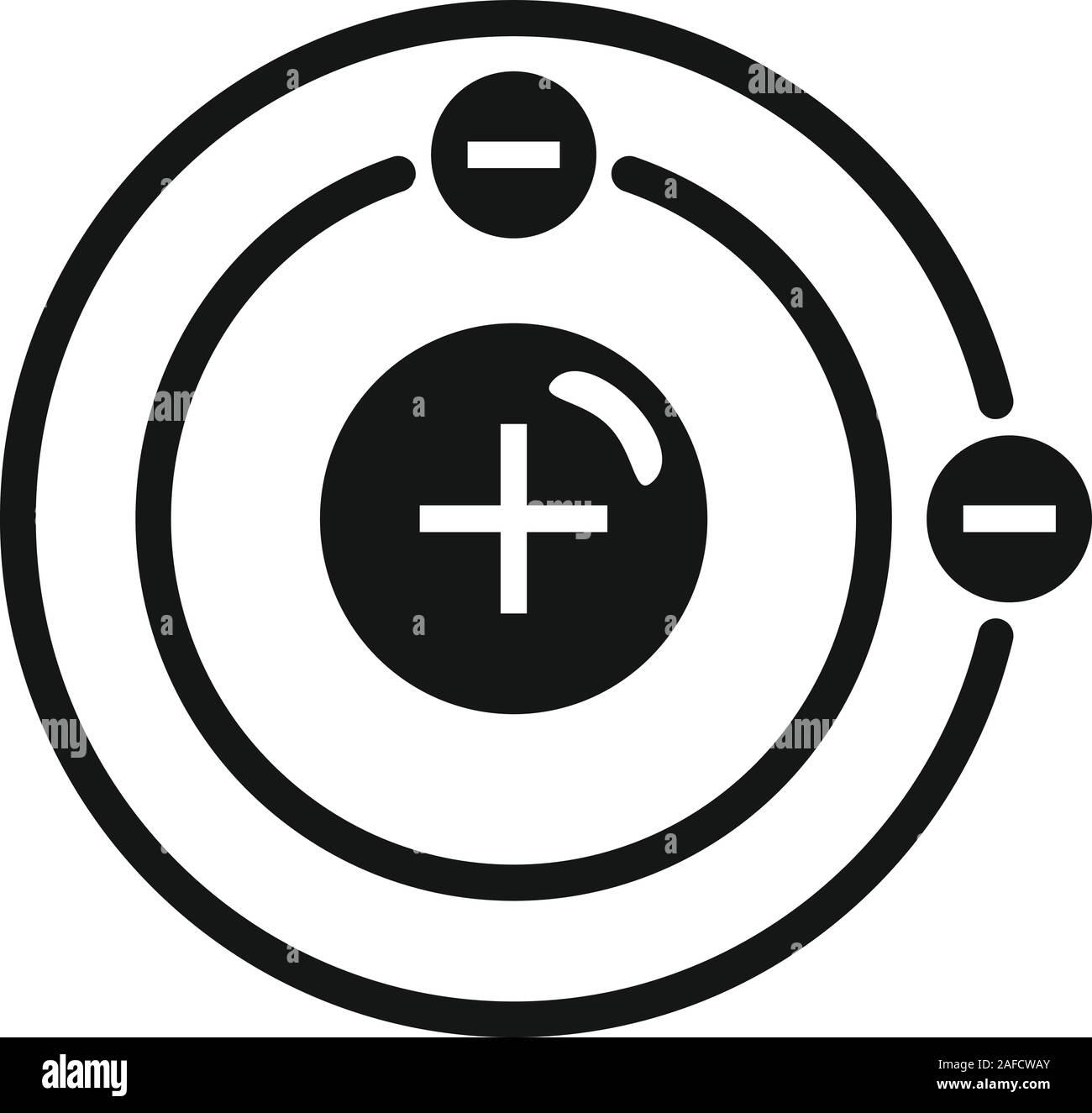 Atom structure icon. Simple illustration of atom structure vector icon ...